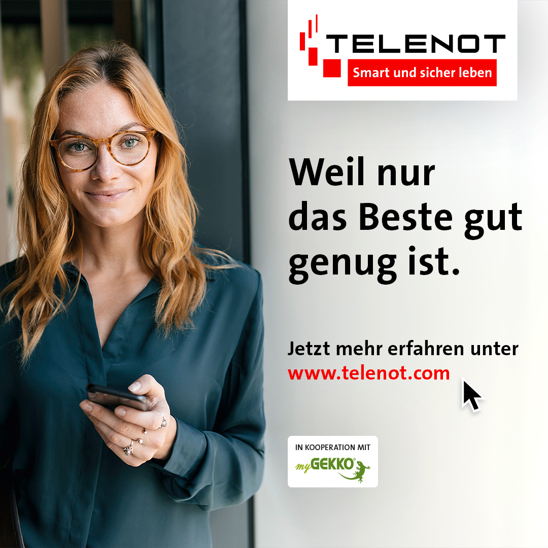 Telenot wirbt selbstbewusst mit Sicherheit & Energieeffizienz - smart ... Telenot wirbt selbstbewusst mit Sicherheit & Energieeffizienz - smart ...